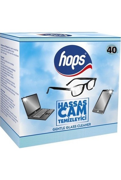 Hops Gözlük Camı Temizleme Mendili 40'lı