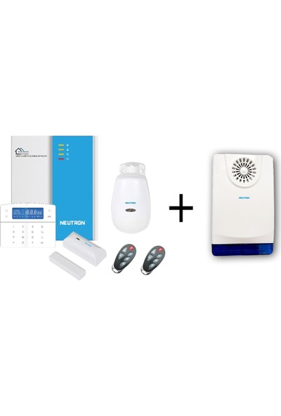 Neutron Alarm Seti ve Kablosuz Dış Siren Paketi Neutron Alarm Seti ve Kablosuz Dış Siren Paketi