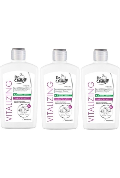 Farmasi Dr. C. Tuna Vitalizing Sarımsaklı Şampuan 500 ml 3'lü Farmasi Dr. C. Tuna Vitalizing Sarımsaklı Şampuan 500 ml 3'lü