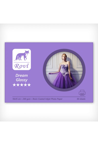 Rovi Dream Parlak Fotoğraf Kağıdı 240gsm 50yp 10x15 Rovi Dream Parlak Fotoğraf Kağıdı 240gsm 50yp 10x15