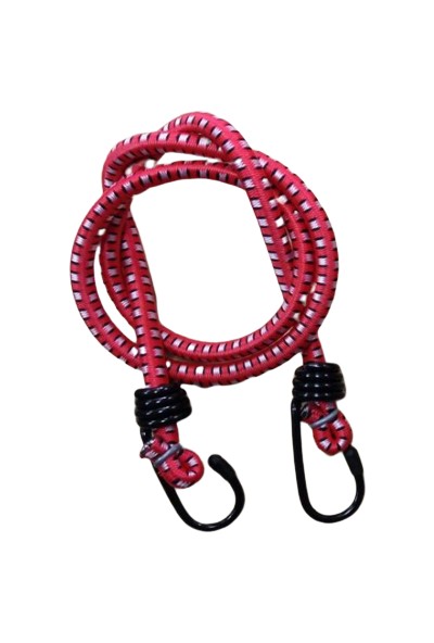 Plastik Çengelli Kırmızı Bagaj Lastiği