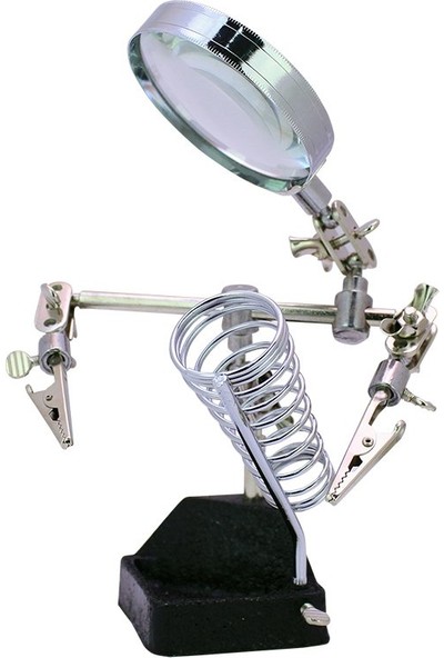 Powermaster Üç Konumlu Büyüteçli Masa Üstü Havya Lehim - Kaynak Standı Powermaster Üç Konumlu Büyüteçli Masa Üstü Havya Lehim - Kaynak Standı