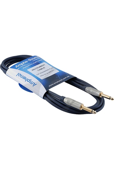 Amphenol Audio 6.3mm Mono Gold Jak Erkek 3m Enstrüman Kablosu Amphenol Audio 6.3mm Mono Gold Jak Erkek 3m Enstrüman Kablosu
