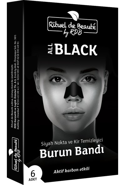 Rituel De Beuate Aktif Karbon Siyah Nokta Burun Bandı Rituel De Beuate Aktif Karbon Siyah Nokta Burun Bandı
