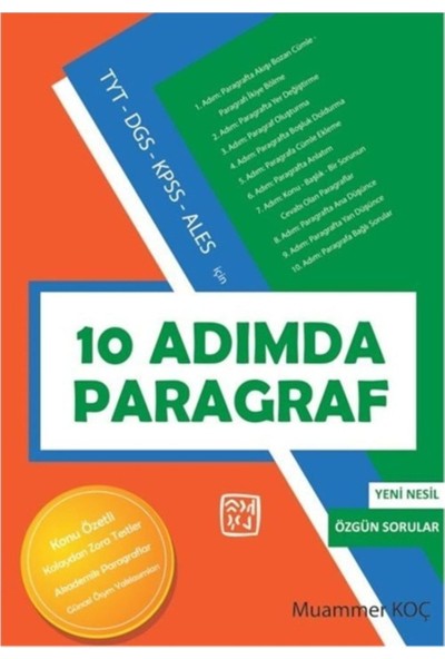 Kutlu Yayınları 10 Adımda Paragraf