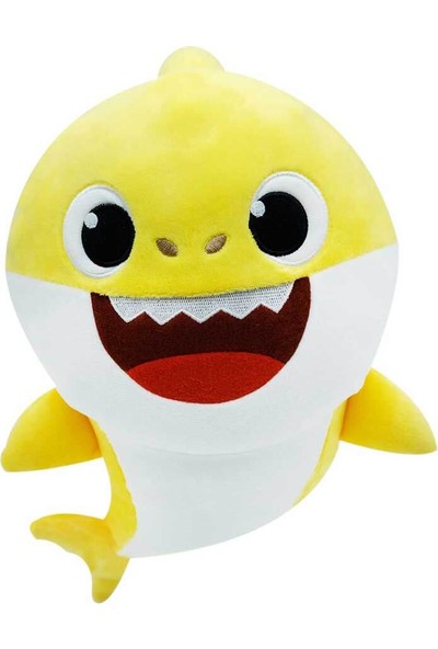 Baby Shark Sesli Bebek Shark Sarı Peluş 25 cm