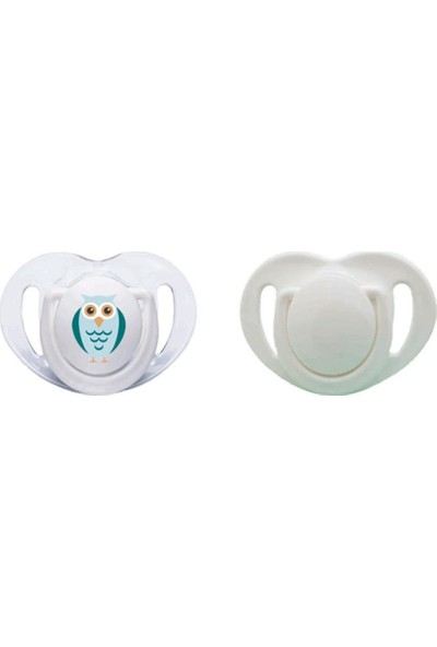 Mamajoo Silikon Emzik Beyaz Baykuş 2'li 6 Ay+