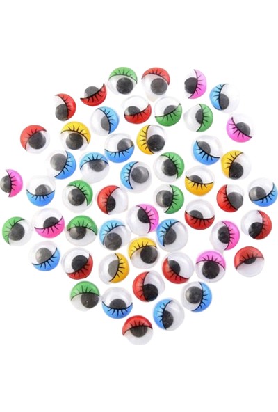 Vagon Renkli Oynar Göz 15 mm 60 Adet