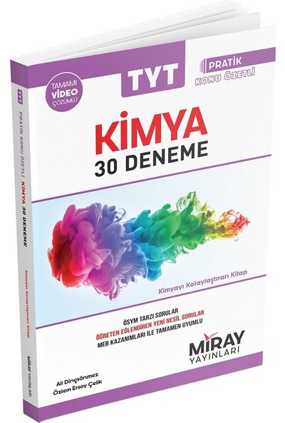 Miray TYT Pratik Konu Özetli 30 Kimya Denemesi