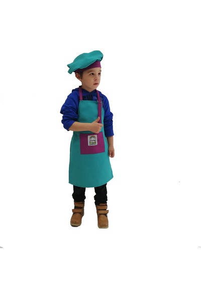 Mezuniyetshop Şapkalı Mutfak Önlüğü Etkinlik Önlüğü Çocuklar Için