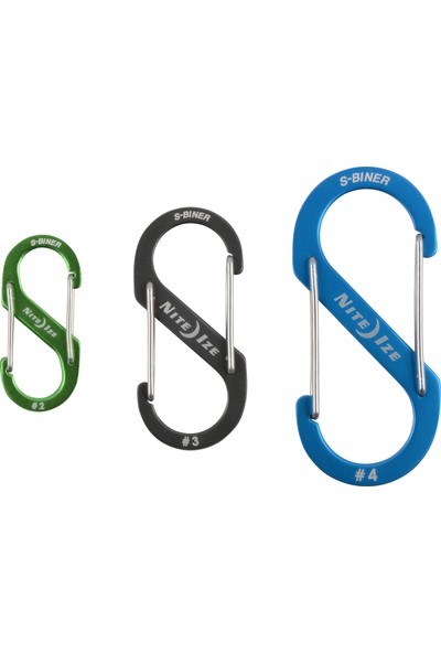 Nite Ize S-Biner Alüminyum Karabiner 3'lü Paket - Çok Renkli Nite Ize S-Biner Alüminyum Karabiner 3'lü Paket - Çok Renkli