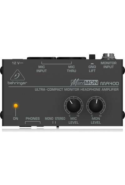 Behringer Micromon MA400 Ultra Kompakt Monitör Kulaklık Amfisi Behringer Micromon MA400 Ultra Kompakt Monitör Kulaklık Amfisi