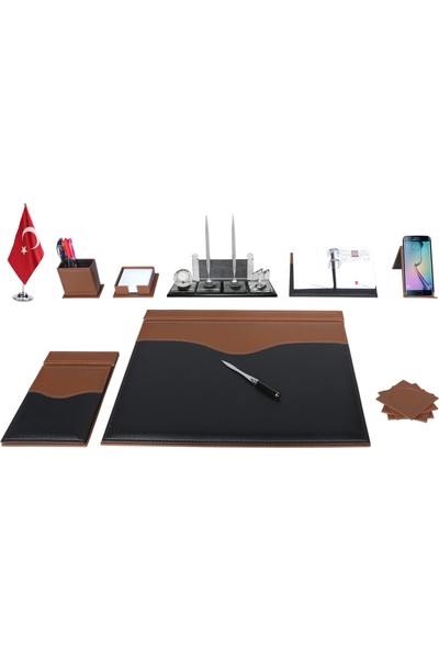 Anadolu Siyah Kahve Sümen Takımı Elit Kristal Masa Isimliği