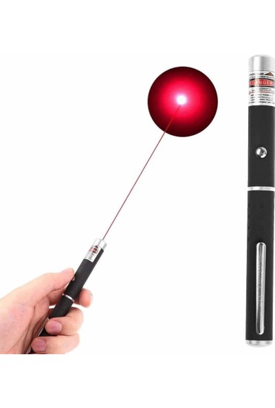 Vki Kalem Lazer Kırmızı Işıklı + 2 Adet Aaa Ince Kalem Pil