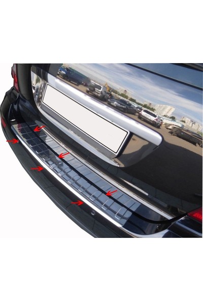 Arabamsekil Mercedes ML W164 Krom Arka Tampon Eşiği 2005-2011 Arabamsekil Mercedes ML W164 Krom Arka Tampon Eşiği 2005-2011