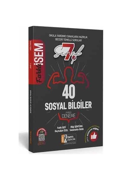 Isem Yayıncılık 2020 Farklı Isem 7. Sınıf Sosyal Bilgiler Tamamı Çözümlü 40 Fasikül Deneme