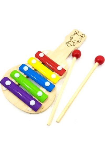 Mofy Baby Ahşap Gitar Selefon 5 Farklı Tonlu Müzik Aleti Eğitici Ahşap Oyuncak Mofy Baby Ahşap Gitar Selefon 5 Farklı Tonlu Müzik Aleti Eğitici Ahşap Oyuncak