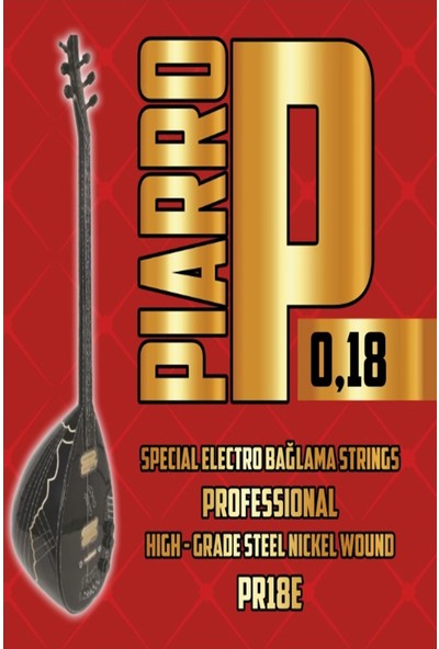 Piarro PR18E Elektro Bağlama Teli Takımı Topuzlu Piarro PR18E Elektro Bağlama Teli Takımı Topuzlu