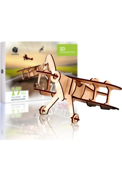 Pershang 2 Kanatlı Uçak 17 Parça Ahşap 3D Puzzle Pershang 2 Kanatlı Uçak 17 Parça Ahşap 3D Puzzle