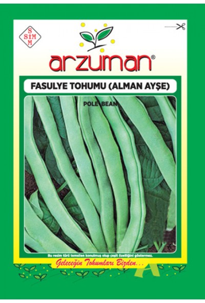 Arzuman Sebze Alman Ayşe Fasulye Tohum 50 gr