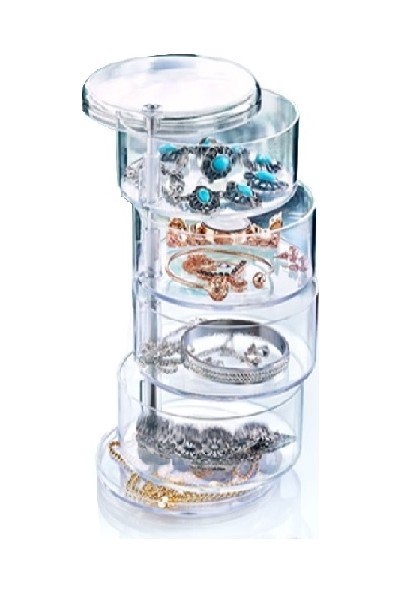 4 Katlı Dönebilen Takı Organizer Düzenleyici 4 Katlı Dönebilen Takı Organizer Düzenleyici