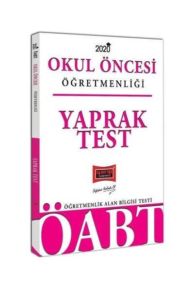 Yargı Yayınevi 2020 ÖABT Okul Öncesi Öğretmenliği Yaprak Test Yargı Yayınevi 2020 ÖABT Okul Öncesi Öğretmenliği Yaprak Test