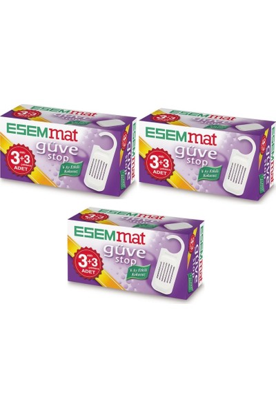 Esemmat Güve Stop 3'lü Set