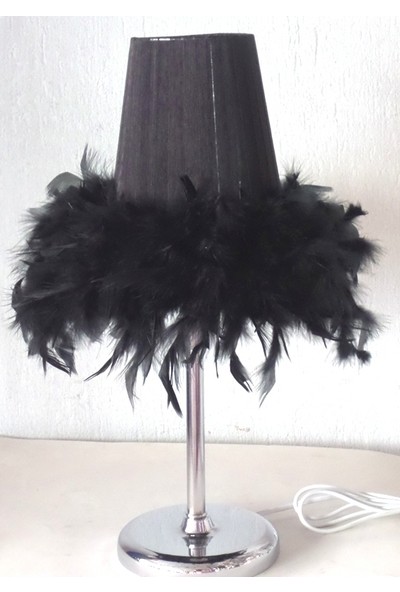 Tekay Siyah Tüylü Abajur