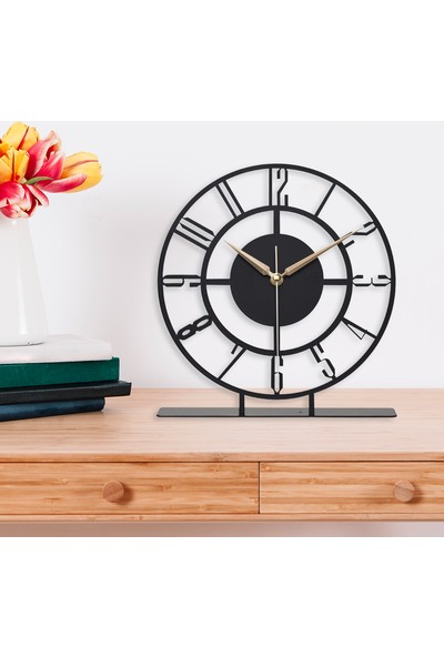 Muyika Bunnela Metal Siyah Masa Üstü Saati 25X23CM Muyika Bunnela Metal Siyah Masa Üstü Saati 25X23CM