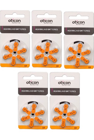 Oticon 13 Numara İşitme Cihazı Pili 5 Paket 30 Adet Oticon 13 Numara İşitme Cihazı Pili 5 Paket 30 Adet