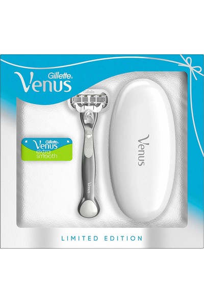 Gillette Venüs Extra Smooth Platinum 2 Yedekli Tıraş Makinesi + Seyahat Kabı Gillette Venüs Extra Smooth Platinum 2 Yedekli Tıraş Makinesi + Seyahat Kabı