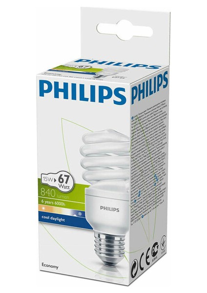 Philips Twister 15W Beyaz E27 220-240V 15 W (70 W) Fiyatı