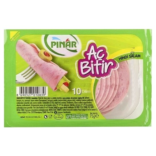 Pınar Aç Bitir Dilimli Hindi Salam 75 Gr Fiyatı