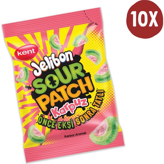 Jelibon Sour Patch Karpuz 160 gr 10'lu Paket Fiyatı