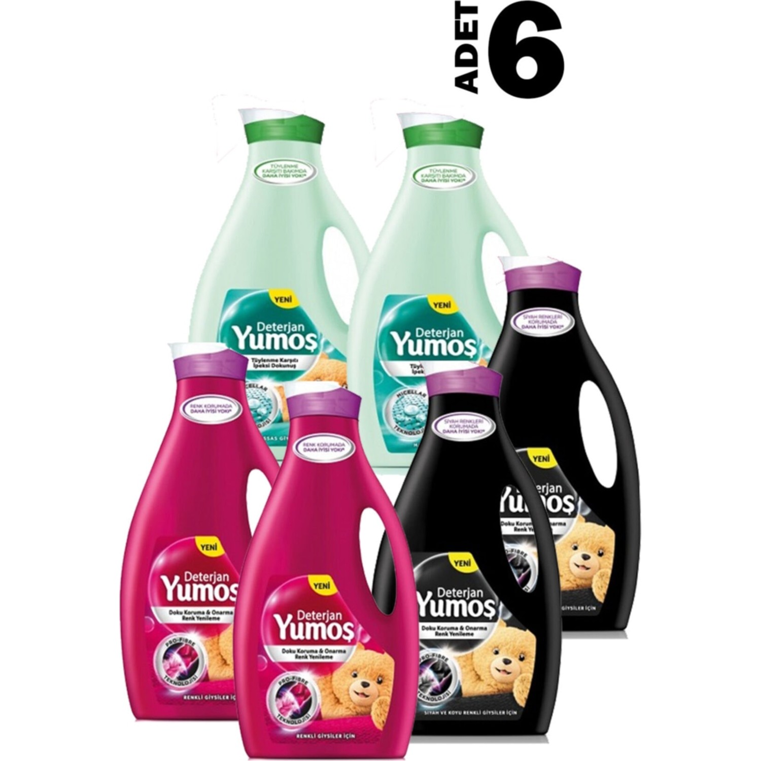 Yumoş Sıvı Deterjan Çeşitleri 2520 ml 6 Adet Yumoş Sivi Fiyatı