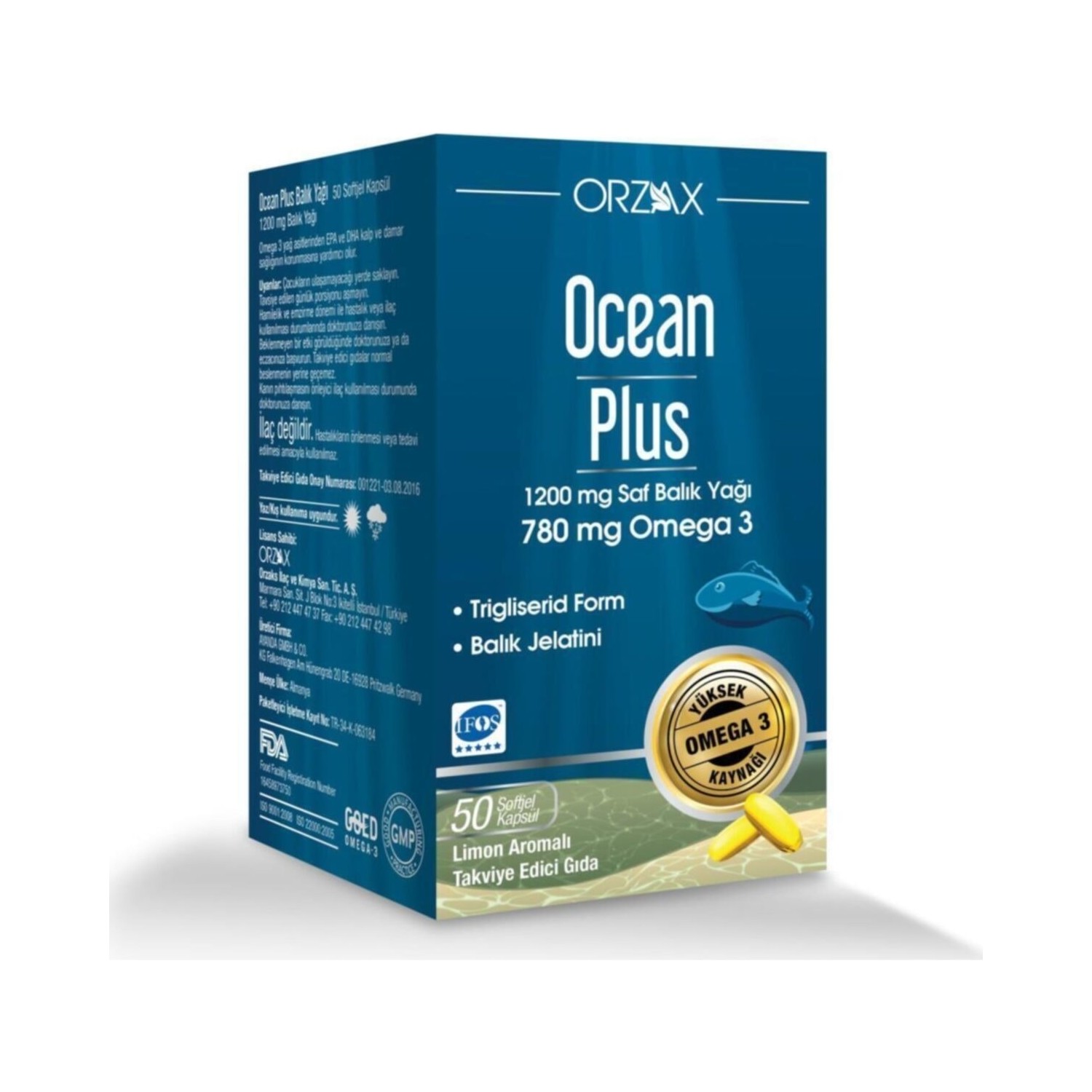 Ocean Ocean Plus Omega 3 1200 Mg 50 Kapsül Fiyatı