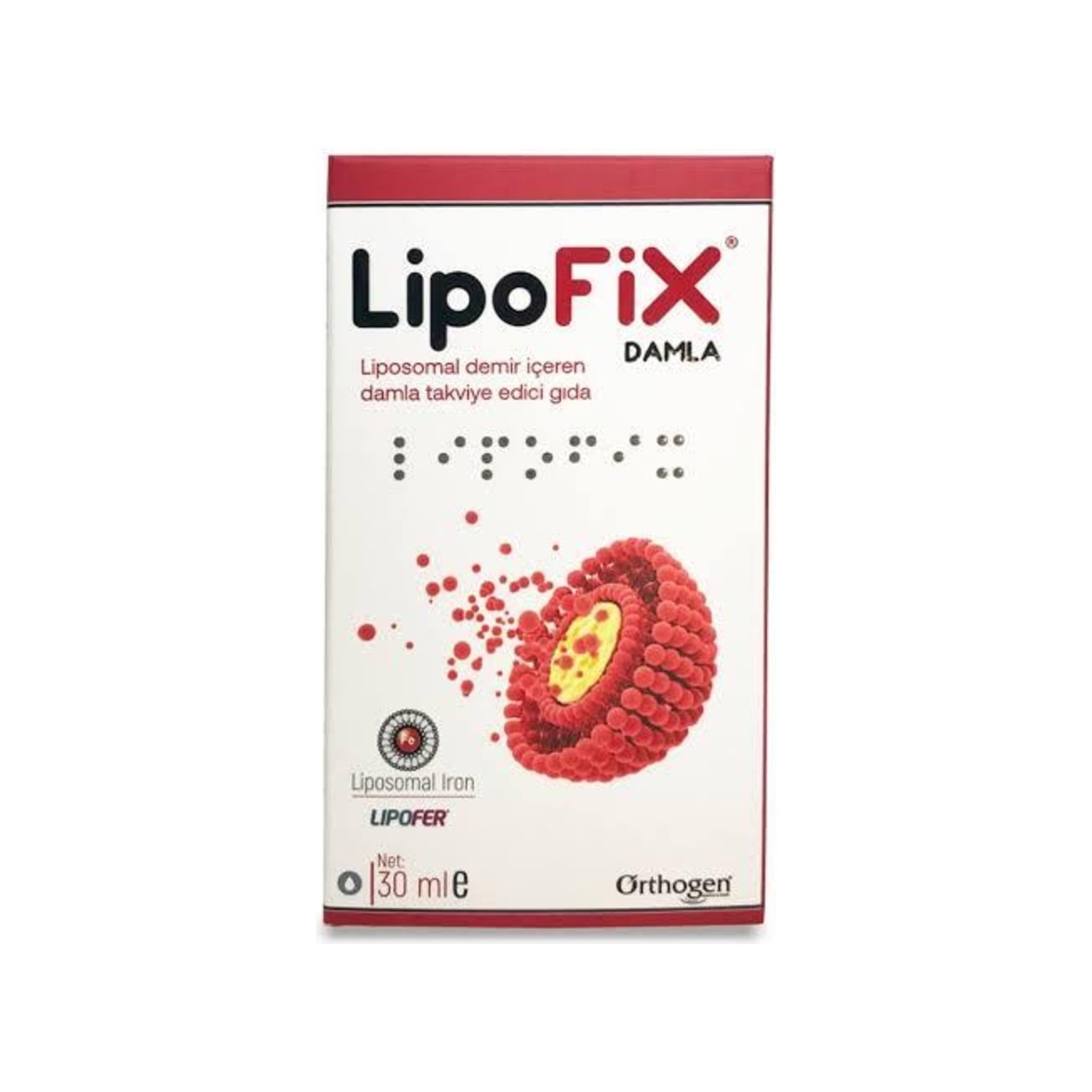 Orthogen Lipofix Damla 30ml (Oral Demir Takviye Edici Gıda ) Fiyatı