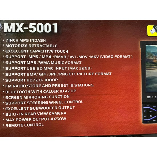 Maxwell MX-5001 7''ındash Car Mp5 Player 4X55W Oto Teyp Fiyatı