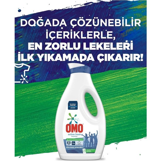 Omo Matic Omo Sıvı Deterjan Active Fresh Beyazlar 1690 ml Fiyatı