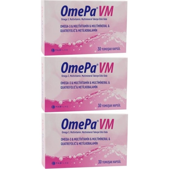 Omepa Tab Omepa Vm Omega 3 - Multivitamin - Multimineral 30 Fiyatı