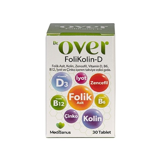 Over Dr. Over Folikolin-d Folik Asit, Kolin, Zencefil, Vitd, Fiyatı