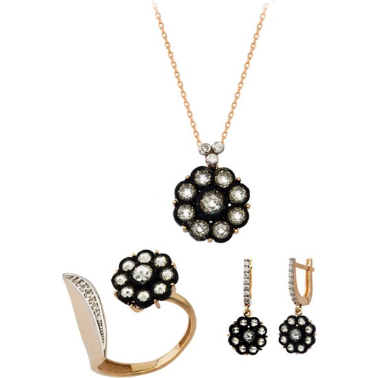 Tufanlar Kuyumculuk Altın Elmas Görünümlü Mini Set Fiyatı