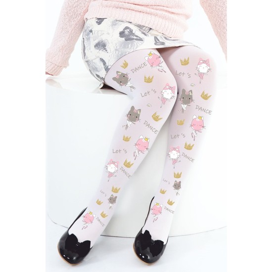 Miniko Kids Çocuk Külotlu Muz Çorap Simli Kontes Kedili Fiyatı