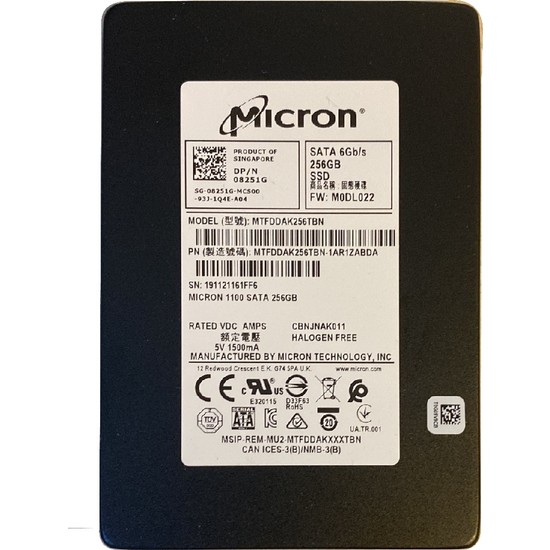 Micron 1100 Sata 2.5" 256GB SSD MTFDDAK256TBN Oem Kutusuz Fiyatı