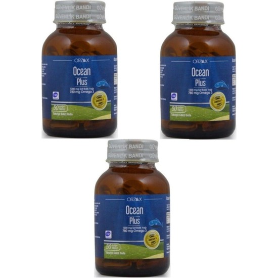 Ocean Ocean Plus 1200 Mg 50 Kapsül Balık Yağı- 3 Adet Fiyatı