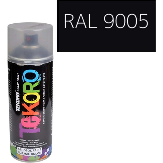 Tekoro Sprey Boya Ral 9005 Jet Siyah Mat 400 ml Fiyatı