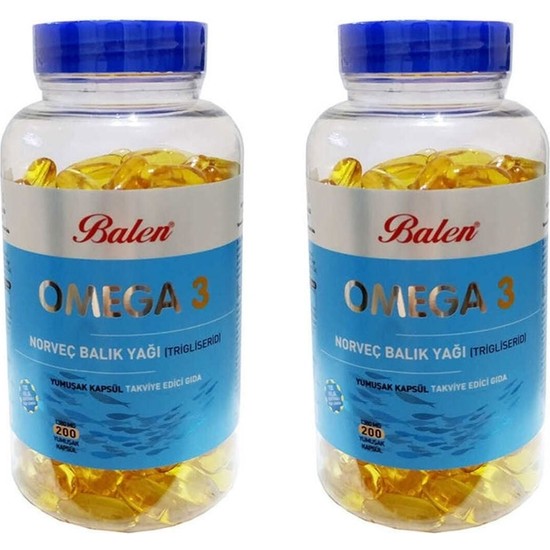 Balen Omega 3 Norveç Balık Yağı 1380 Mg 200 Kapsül x 2 Adet Fiyatı