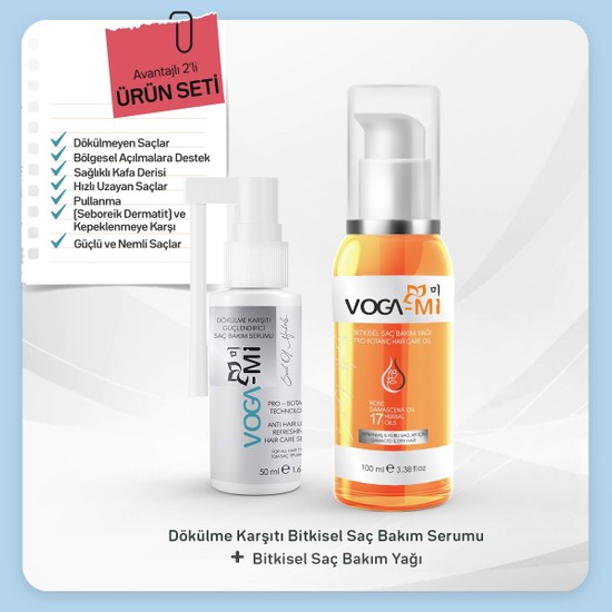 Voga-Mi Dökülme Karşıtı Saç Bakım Serumu + Bitkisel Saç Fiyatı