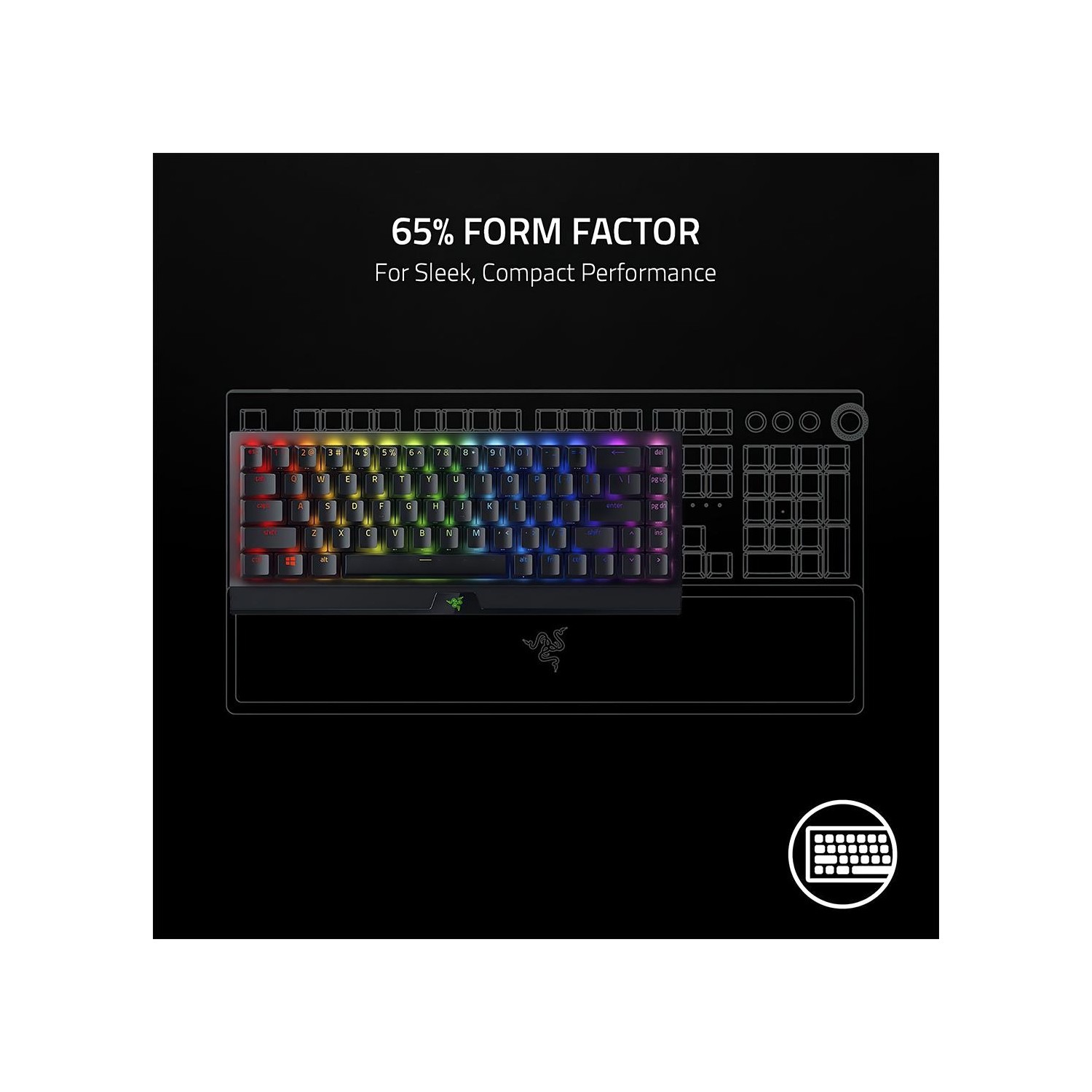 Razer Blackwidow V3 Mini Green Switch HyperSpeed RGB Kablosuz Gaming ...