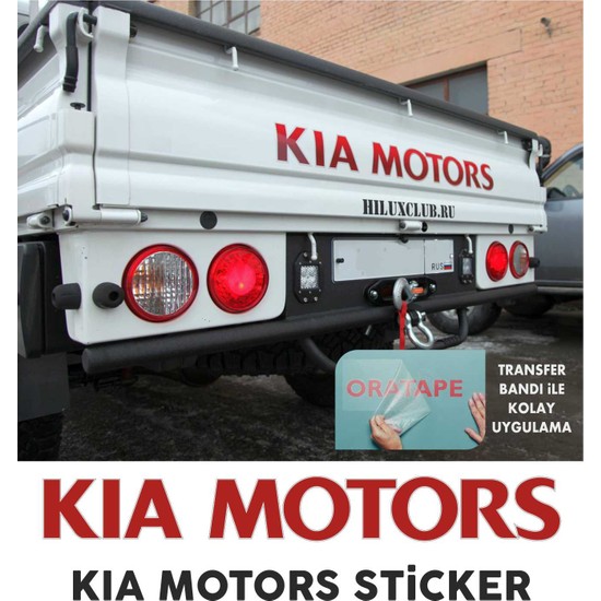 Zafrak Reklam Kia Bongo Logo Sticker Kasa Yazısı 102X11.5 cm Fiyatı